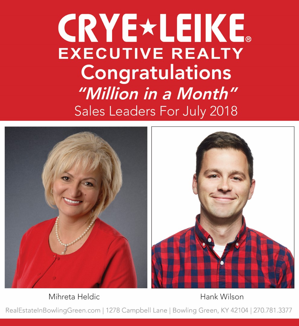 Congratulations to our July 2018 Sales Leaders
